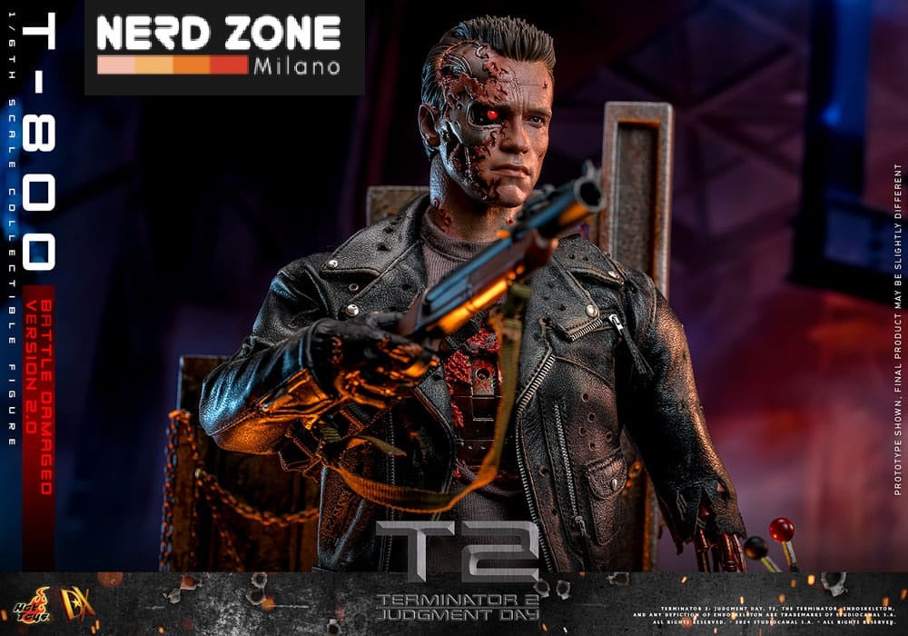 HOT TOYS - Terminator 2 Movie Masterpiece Action Figure 1/6 T-800 Batt ...