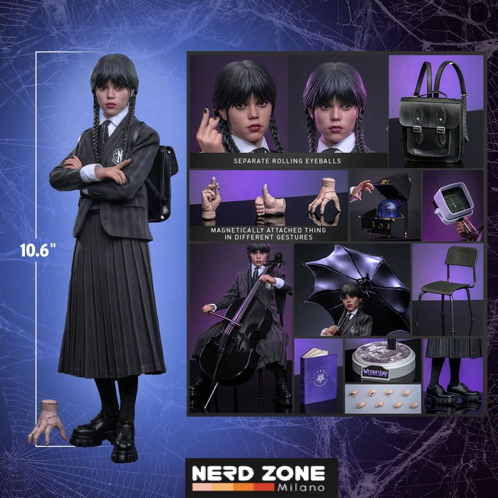 HOT TOYS - Wednesday Action Figure 1/6 Wednesday 27 cm – NERD ZONE Milano