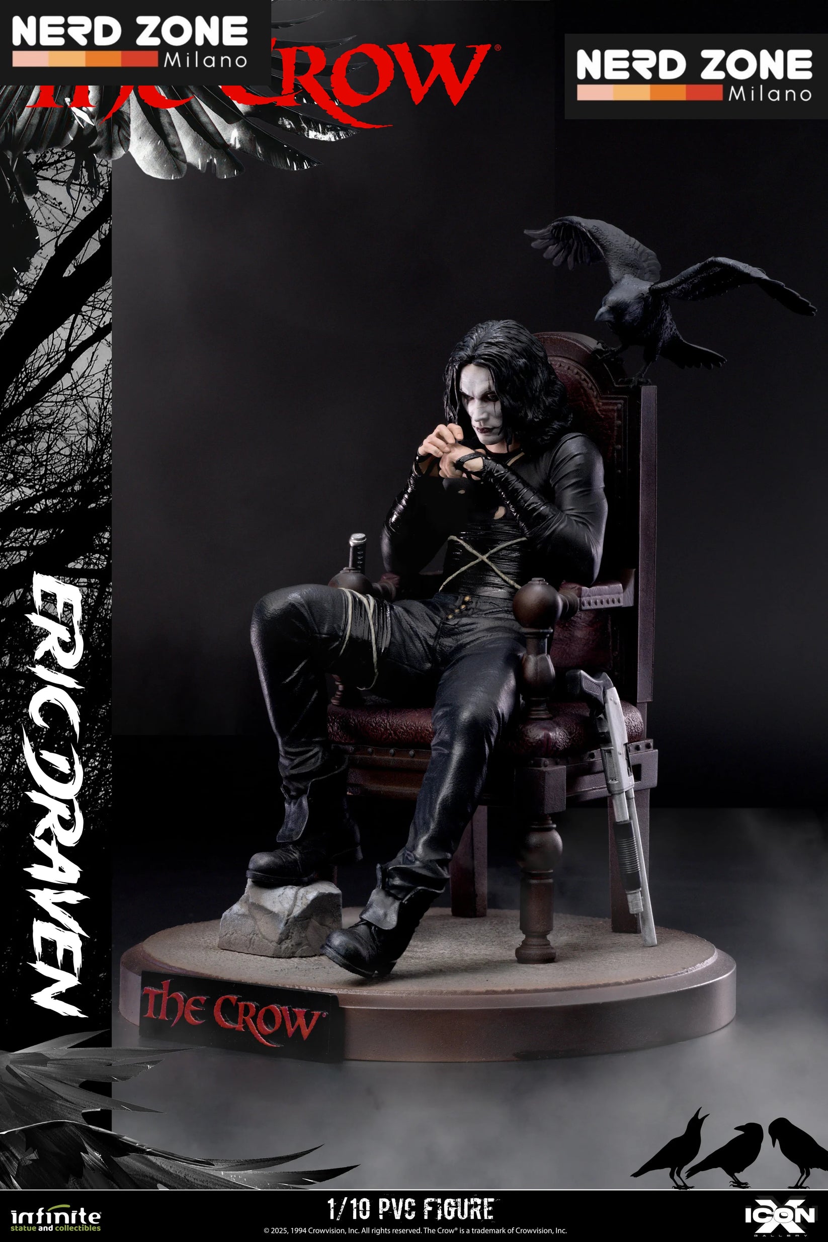 PRE ORDER - INFINITE STATUE - The Crow Eric Draven Icon X 1/10 Pvc Fig ...
