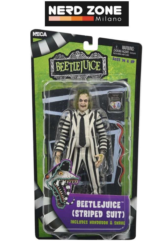 NECA - Beetlejuice 1988 Black And White Striped Suit – NERD ZONE Milano