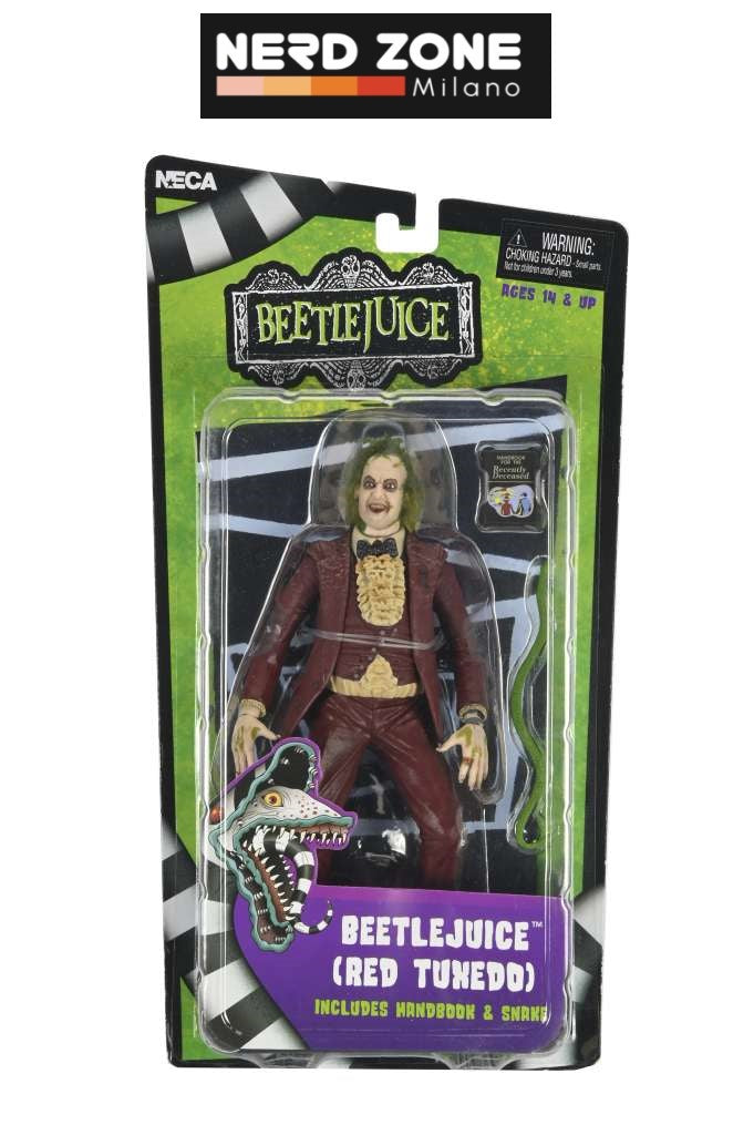 NECA - Beetlejuice 1988 Red Tuxedo Action Figure – NERD ZONE Milano
