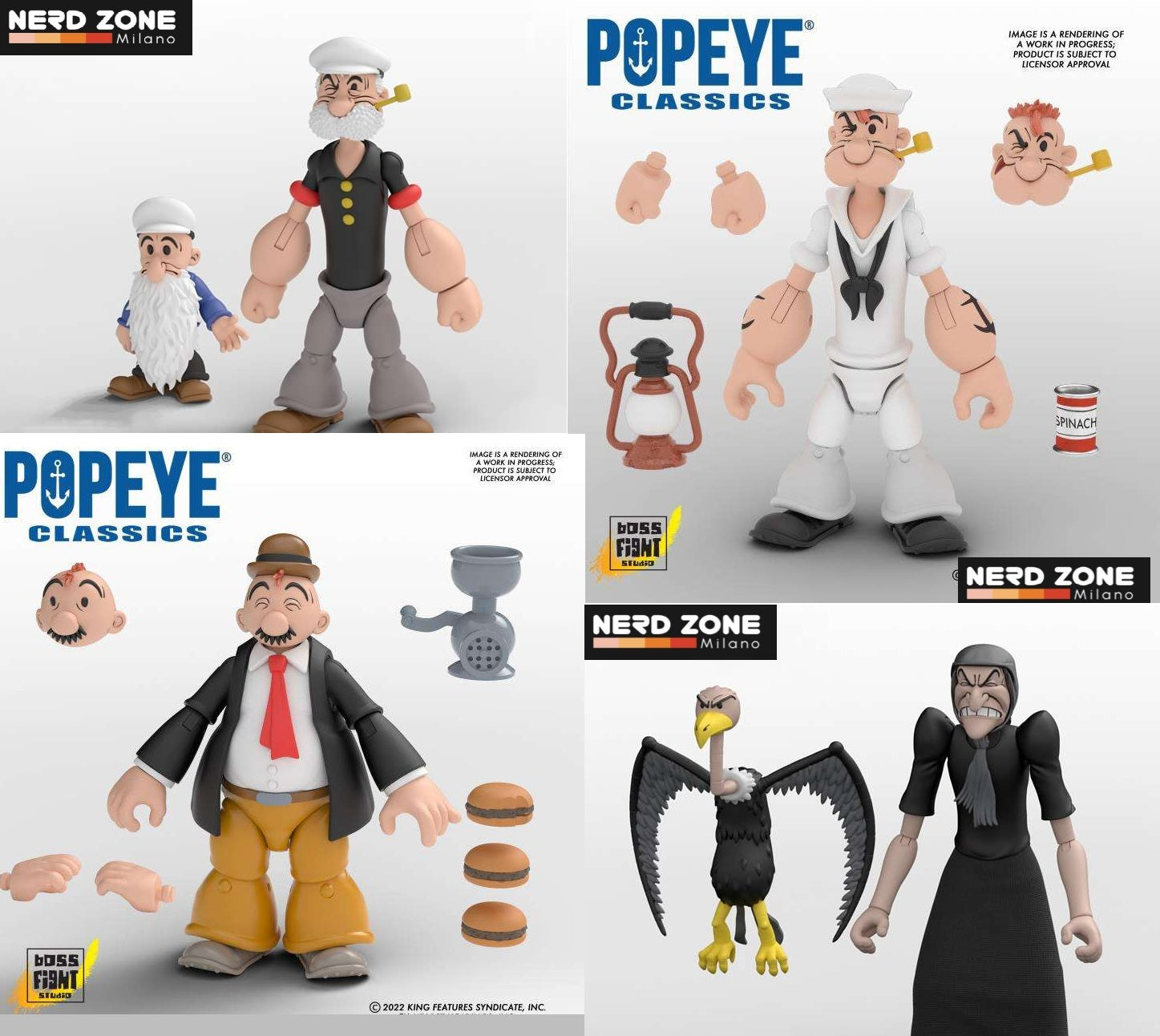 BOSS FIGHT STUDIO - Popeye Wave 2 SET di 4 Action Figure – NERD ZONE Milano