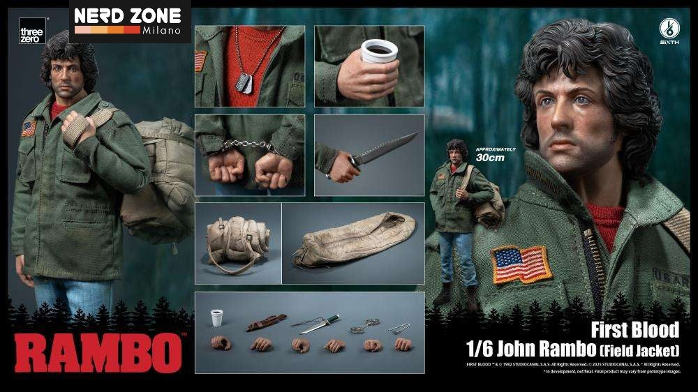 THREEZERO - Rambo First Blood John Rambo Field Jacket 1/6 Figure – NERD ...
