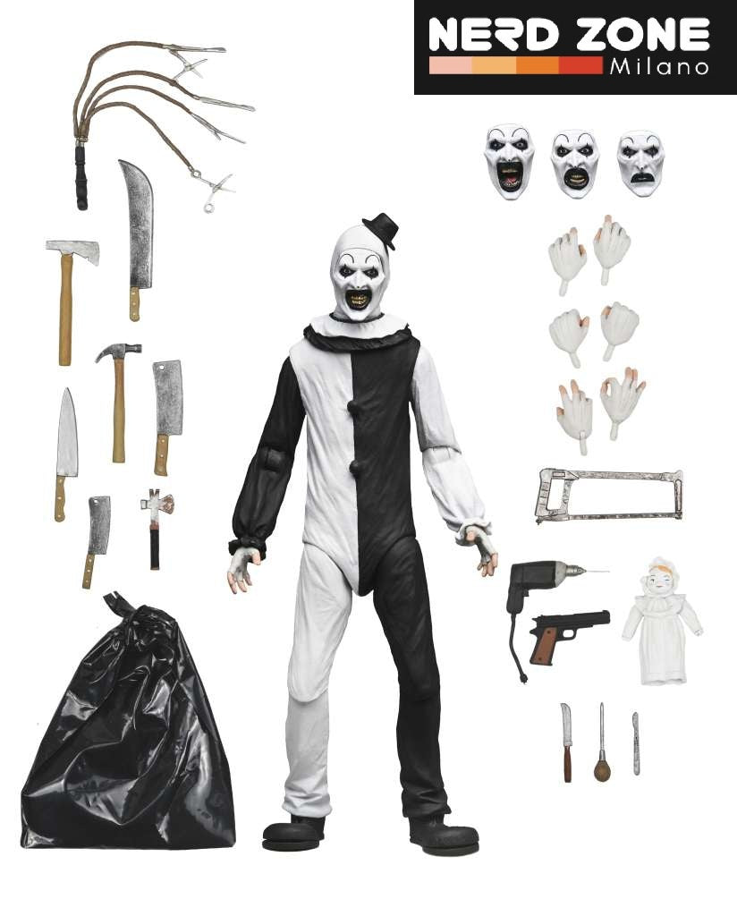 NECA - Terrifier Art The Clown Ultimate Action Figure – NERD ZONE Milano
