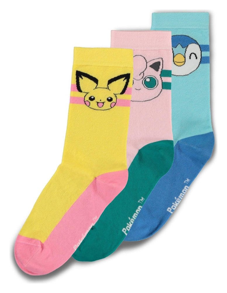 PRE ORDINE - Pokémon Socks 3-Pack Crew 35-38 – NERD ZONE Milano