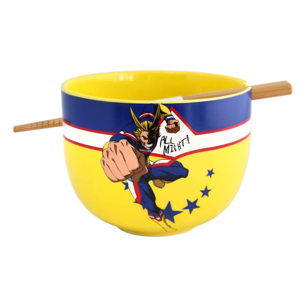 My Hero Academia Ramen Bowl with Chopsticks All Might 414 ml – NERD ...