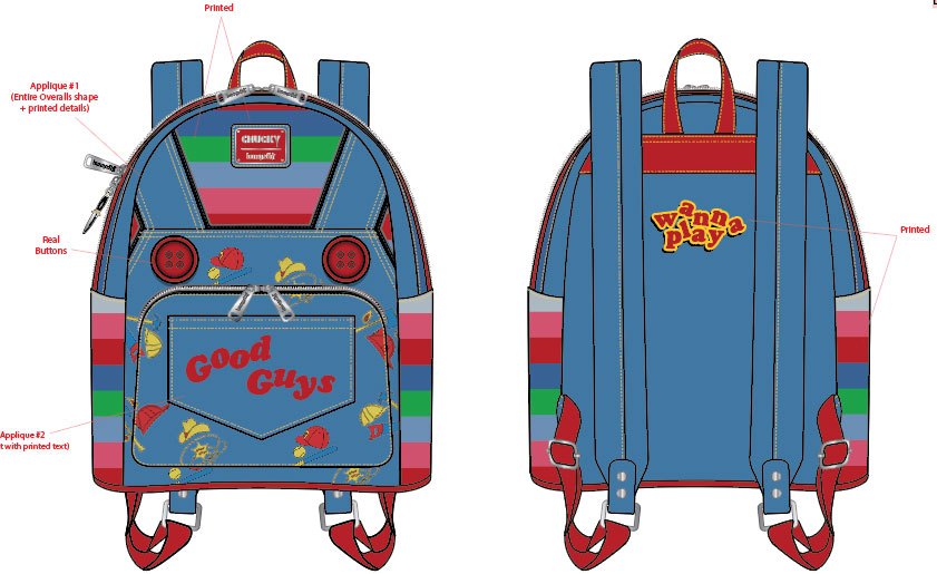 PRE ORDINE - Childs Play by Loungefly Backpack Chucky Cosplay – NERD ...