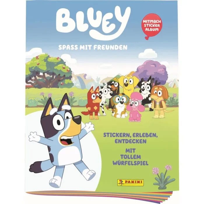 Bluey Spaß mit Freunden Sticker Collection Album *German Version ...