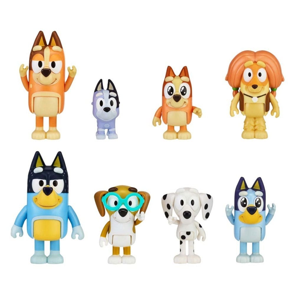 Bluey: Family & Friends 8 Piece Figure Set – NERD ZONE Milano